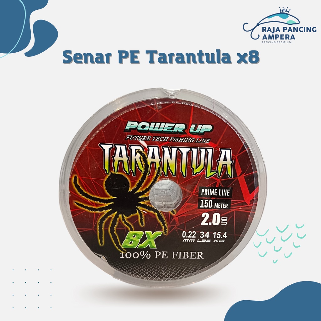 Jual Senar Serat / PE Tarantula Power UP 100m & 150m | Tali Pancing ...