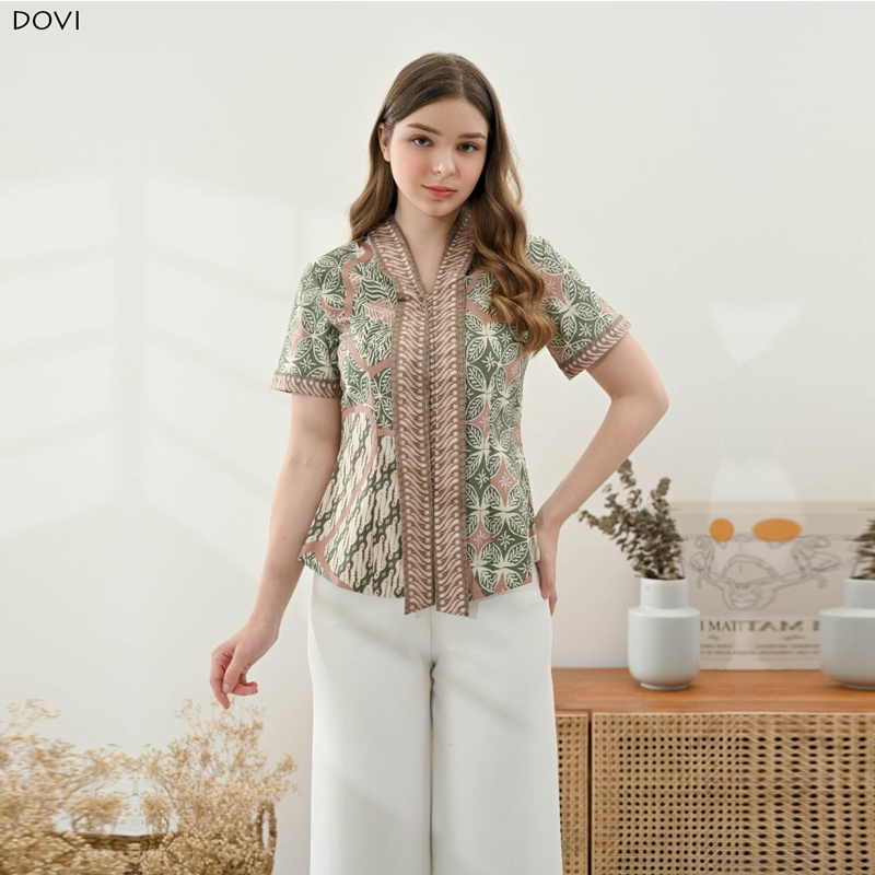 Jual DORI TOP - Atasan Batik Wanita Blouse Wanita/ DOVI | Shopee Indonesia