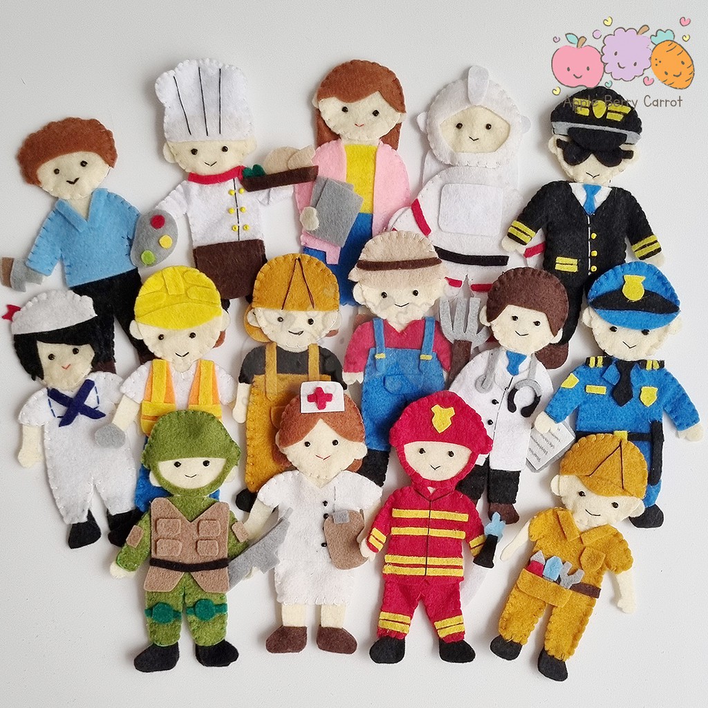 Jual PREMIUM FINGER PUPPET - COMMUNITY HELPERS | Shopee Indonesia
