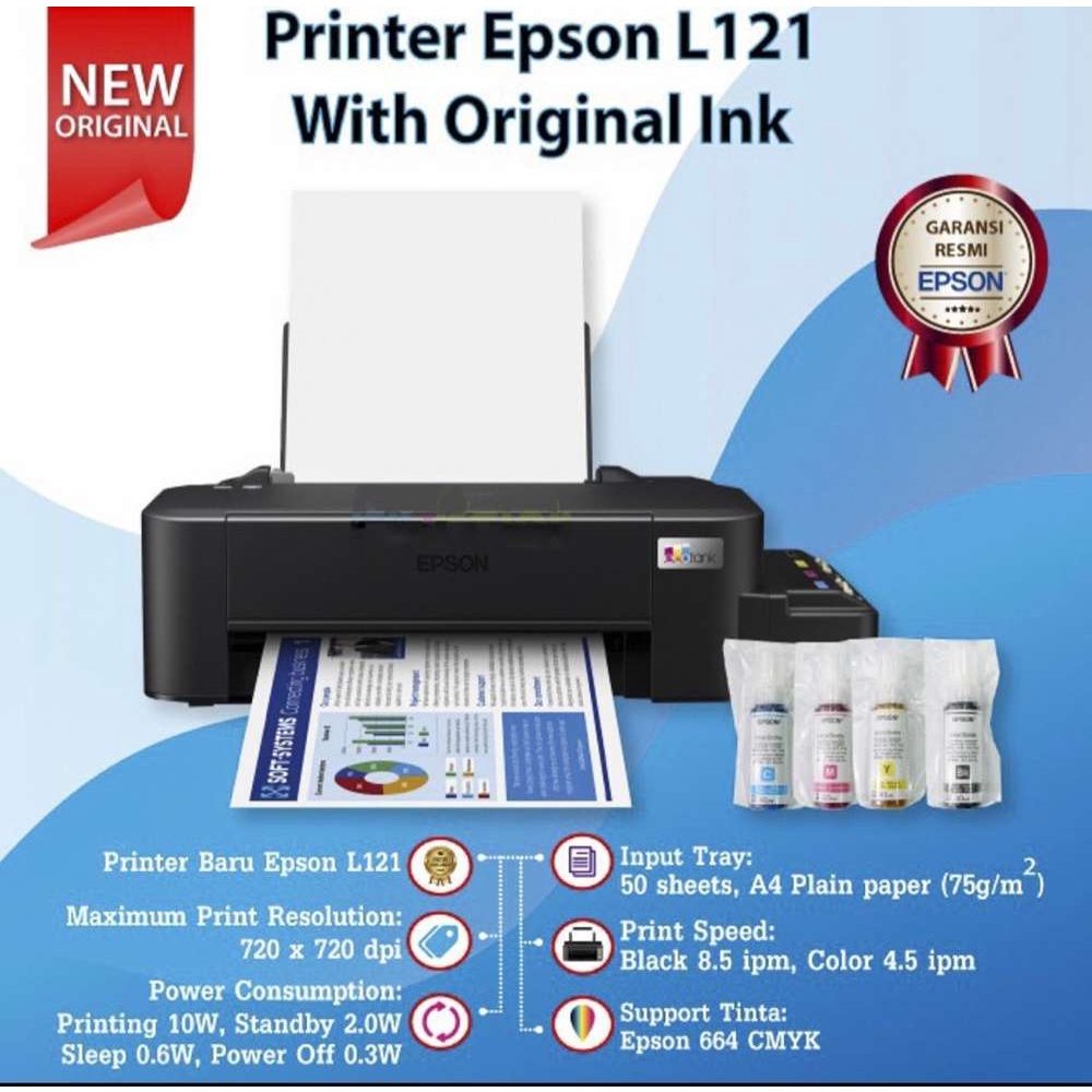 Jual Printer Epson L121 Ink Tank Print Infus Garansi Resmi Epson ...