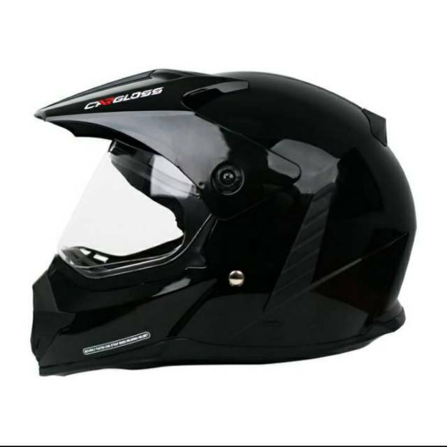 Jual Helm Cargloss Former Supermoto Deep Black / Xabre | Shopee Indonesia