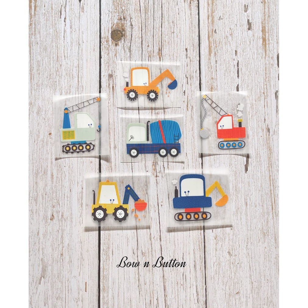 Jual Sticker Sablon Baju Bulldozer Mobil Setrika Iron DIY Patch Craft ...