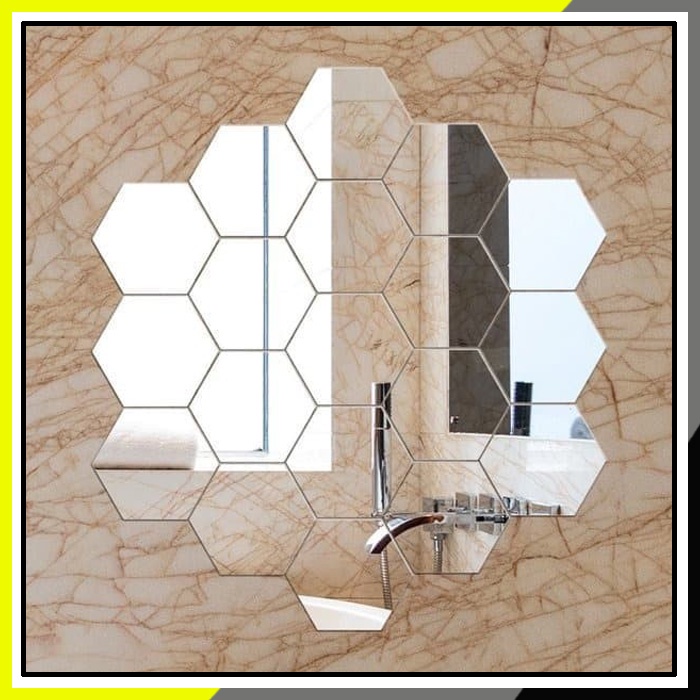 Jual Cermin Tempel Mini Aesthetic Cermin Dinding Cermin Hexagon Cermin ...