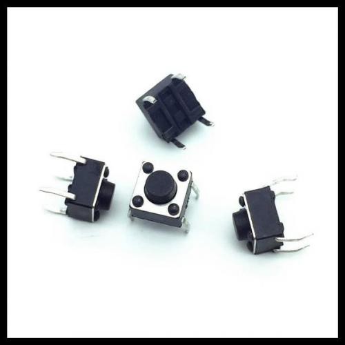 Jual Black Small Push Button Copper Foot Micro Square 4p 4pin 6x6x5mm ...