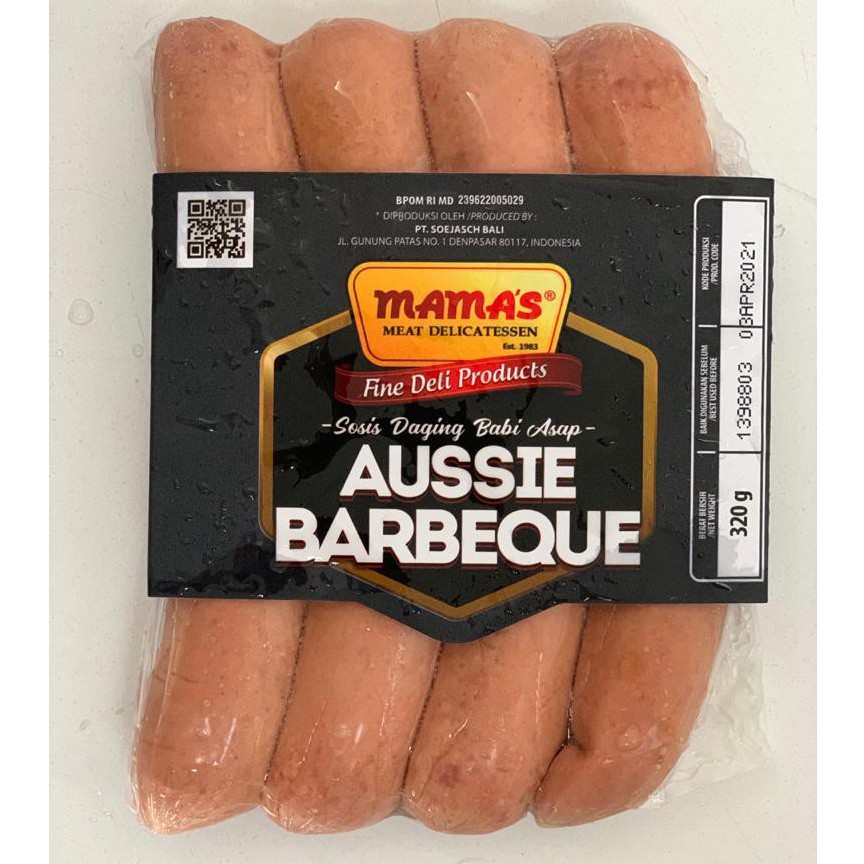 Jual PORK AUSSIE BARBEQUE SAUSAGE - MAMA'S SOSIS BBQ BABI | Shopee ...
