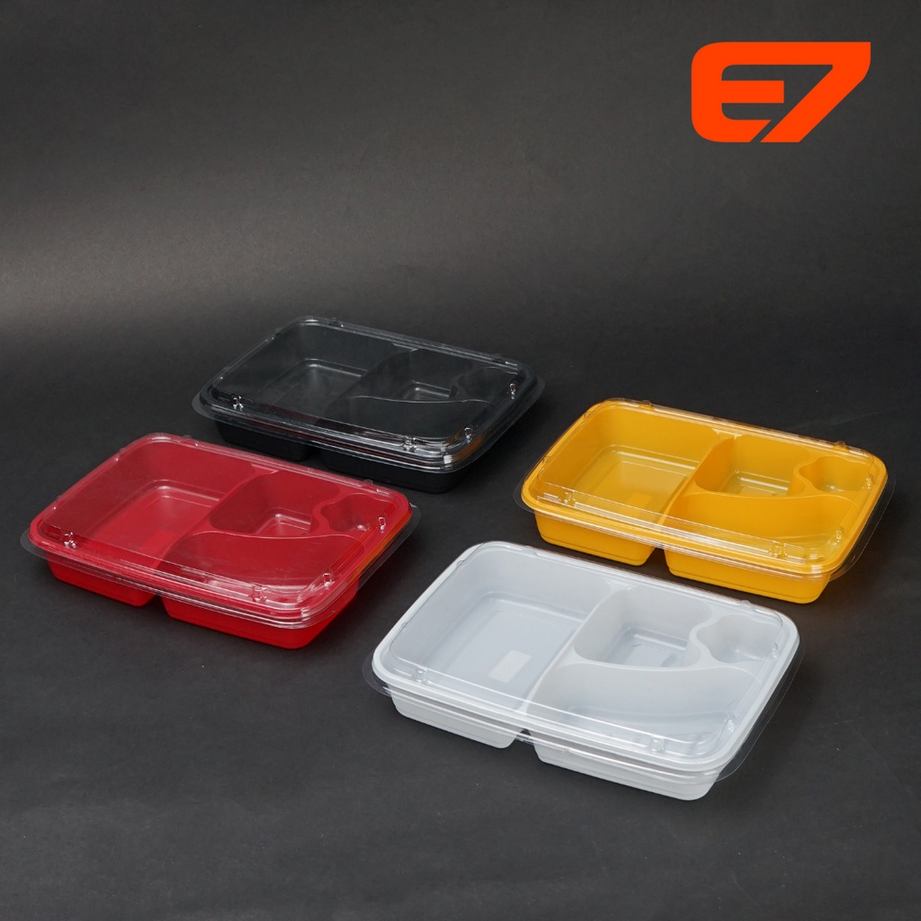 Jual Bento Tray HIPS 234 sekat 4 Lunch Box take away Kotak Makan ...