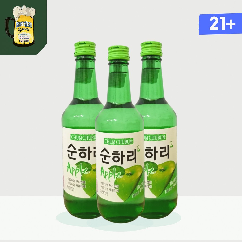 Jual Chum Churum Soju Apple 360 ml - Korea - mirip jinro good day Apel ...