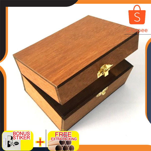 Jual CUSTOM KOTAK KAYU 15X15X8 / KOTAK KAYU / BOX KAYU / WOODEN BOX ...
