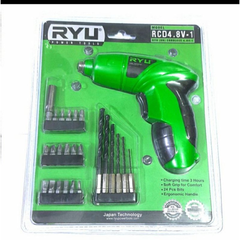 Jual MESIN BOR OBENG RYU 4.8 V-1 /SCREWDRIVER TEKIRO RYU | Shopee Indonesia