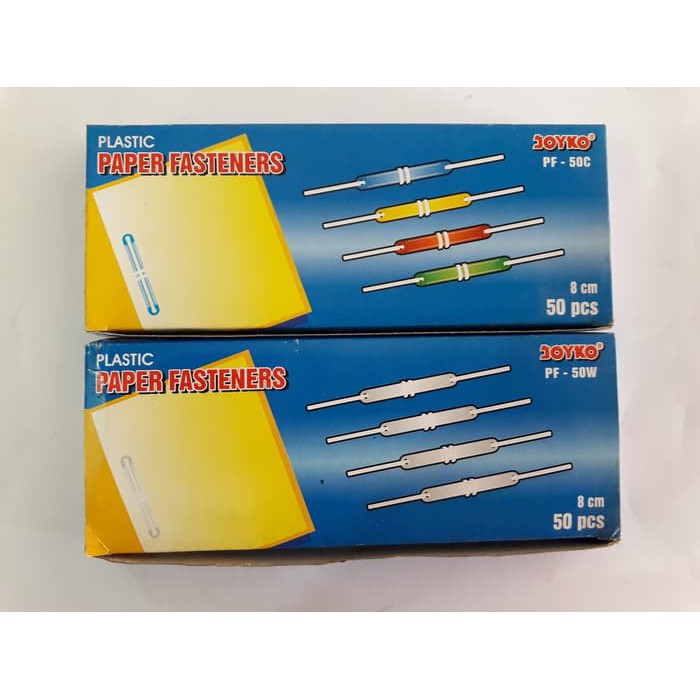 Jual Paper Fasteners / Acco Plastik Joyko (1 pak = 50 pc) | Shopee ...