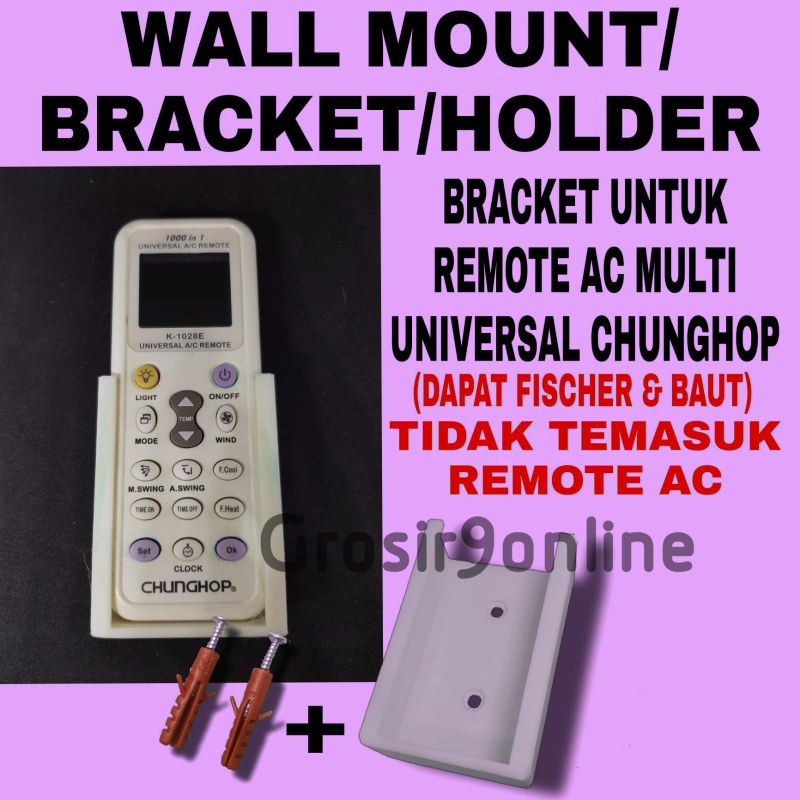 Jual tempat penyimpanan remote ac cunghop universal multi remote ...