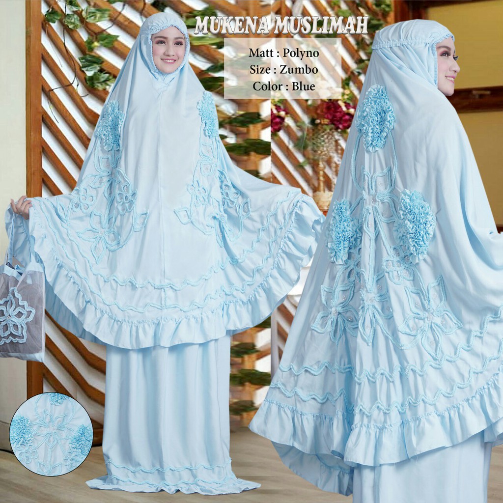Jual Mukena Shalat Dewasa Bahan Polyno Perlengkapan Solat Mukena ...