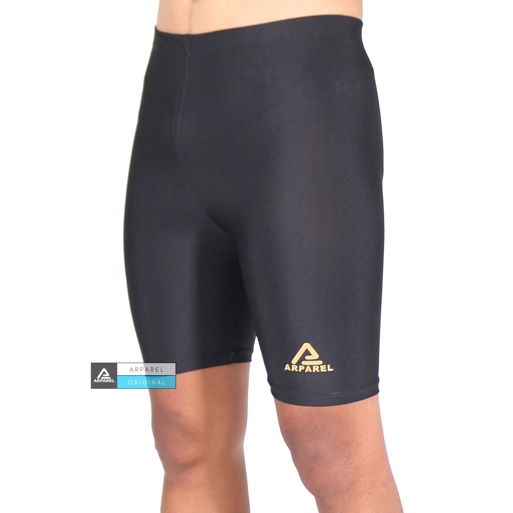Jual Legging Pendek Pria / Celana Olahraga Pria Short Pants Black White ...