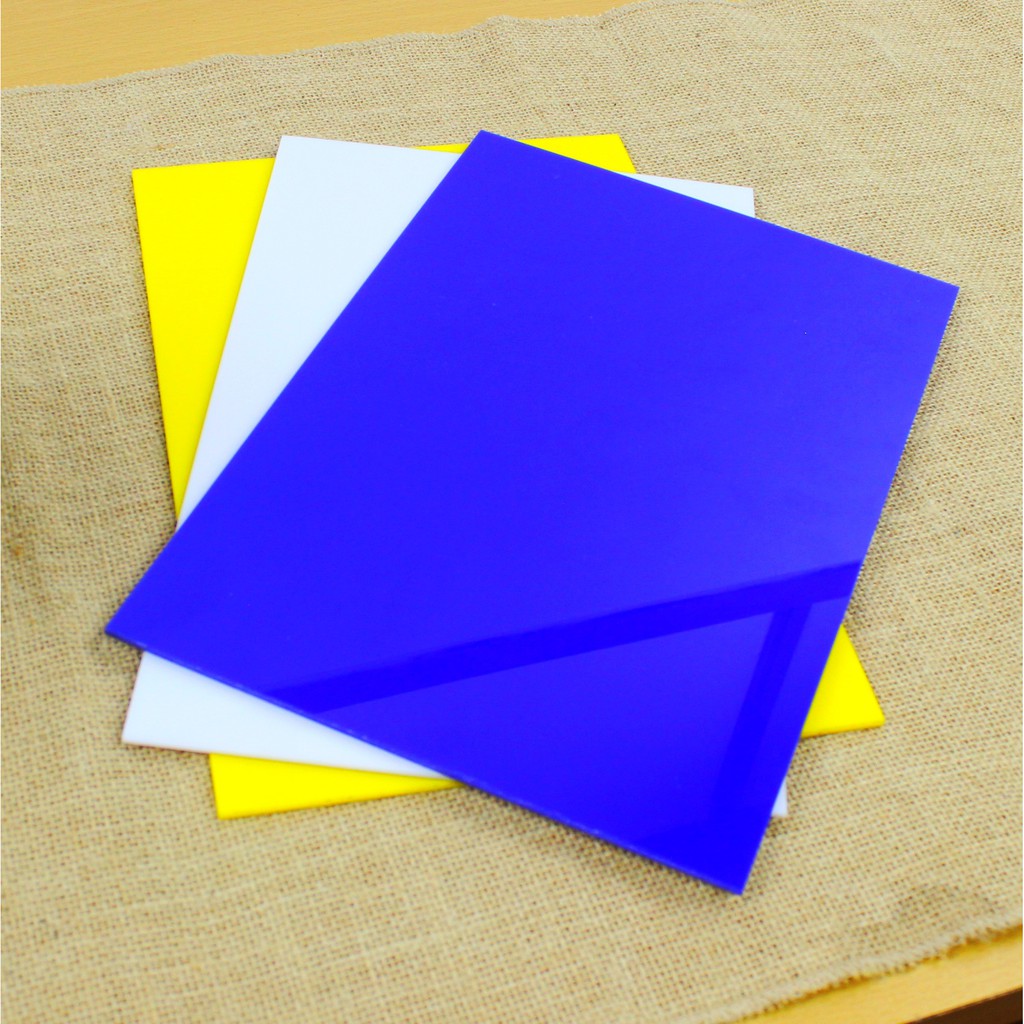 Jual Akrilik lembaran 3mm warna kuning / akrilik lembaran 3mm biru ...
