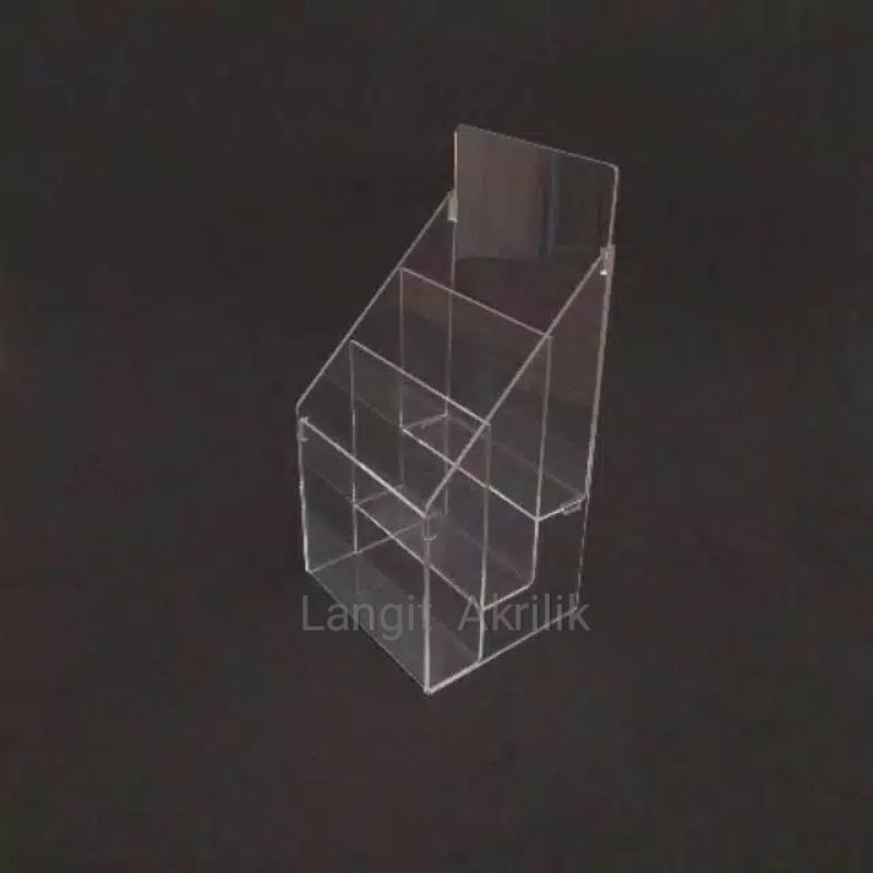 Jual Acrylik display brosur 10 x 21 (1/3 A4) 3 susun | Shopee Indonesia
