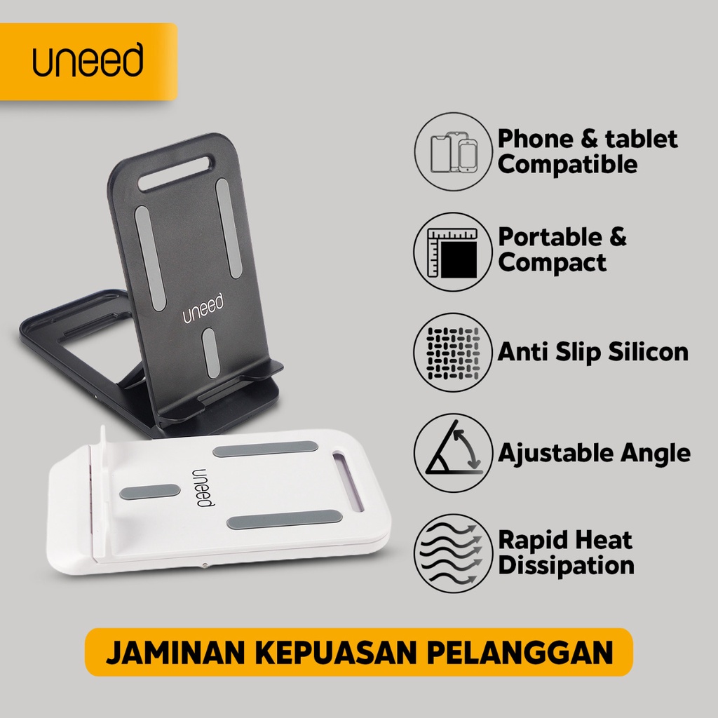 Jual UNEED Phone Holder Stand Handphone Desktop Foldable - UPH102 | Shopee Indonesia