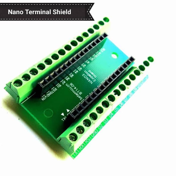 Jual Green Arduino Nano Terminal PIN I/O Expansion Shield Board Module ...