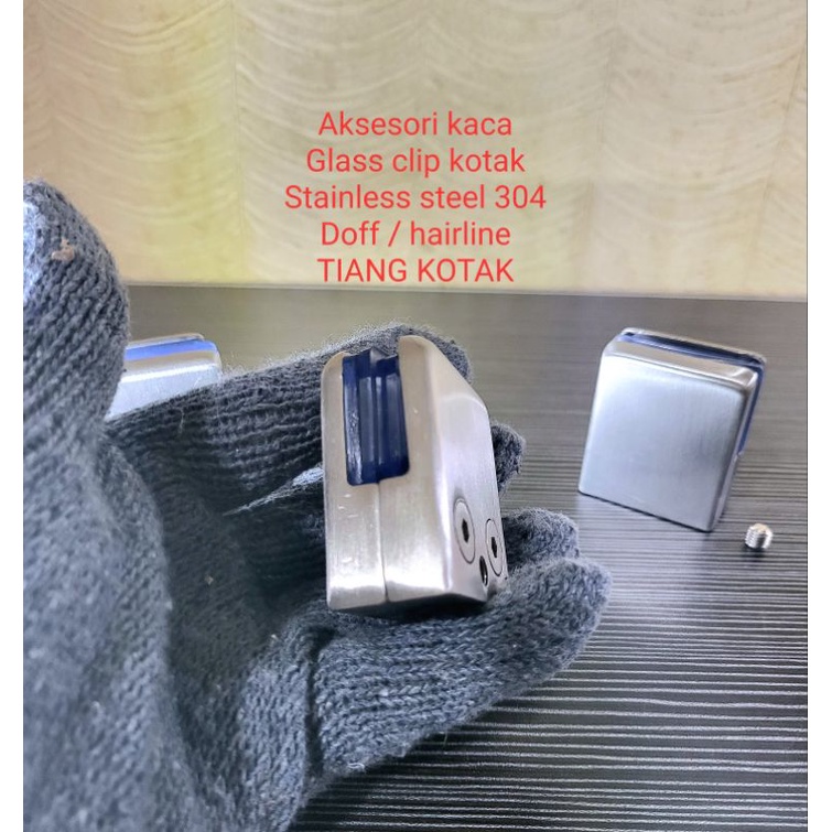 Jual JEPIT KACA KOTAK DOFF BRAKET GLASS CLAMP CLIP TIANG RAILING KOTAK ...