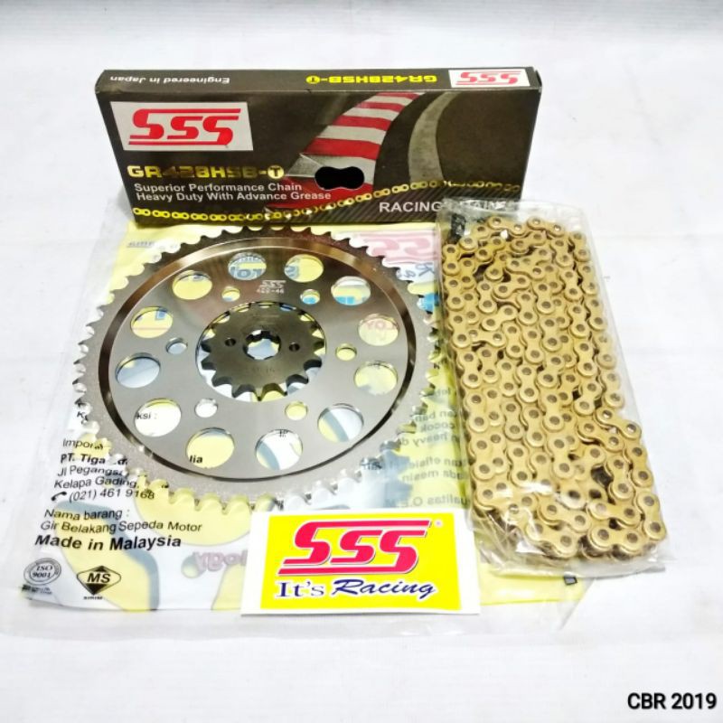 Jual Gear Set SSS CB150X / CBR 150 2019 (Lubang baut 6) + Rantai HSBT ...