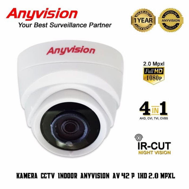 Jual Kamera / CCTV 2MP INDOOR + Audio Anyvision Kualitas Hd 1080 ...