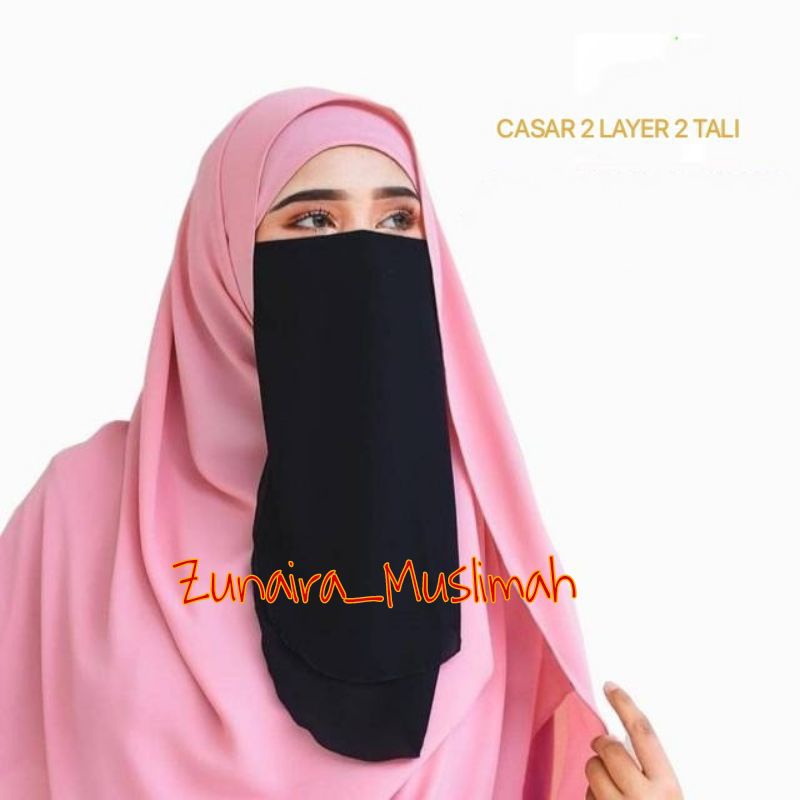 Jual Cadar Niqab Purdah 2 Layer | Shopee Indonesia