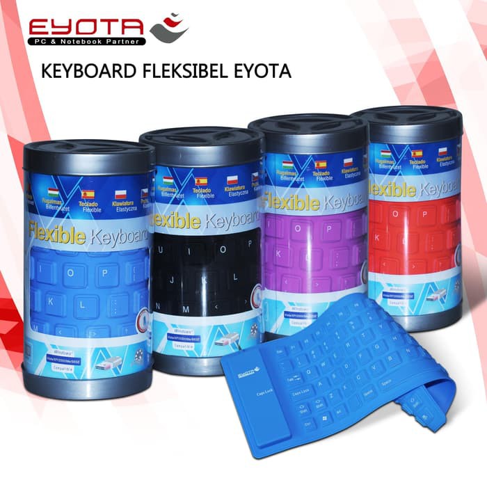 Jual Eyota Flexible Keyboard USB Keyboard Fleksibel Anti Air | Shopee ...