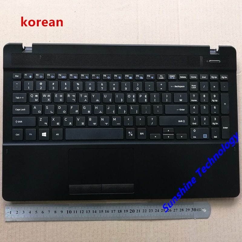 Jual PREORDER Korean layout new laptop keyboard with touchpad palmrest for samsung 370B5L 371B5L ...