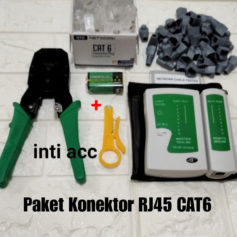 Jual Paket tang Crimping tool RJ45 RJ11 LAN Tester RJ45 Konektor RJ45 ...