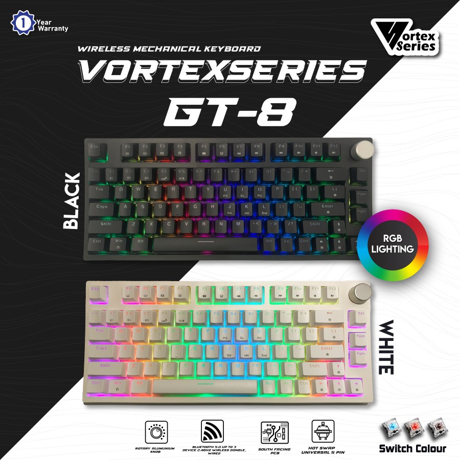 Jual Vortex Series GT-8 Wireless Mechanical Keyboard Gaming ...