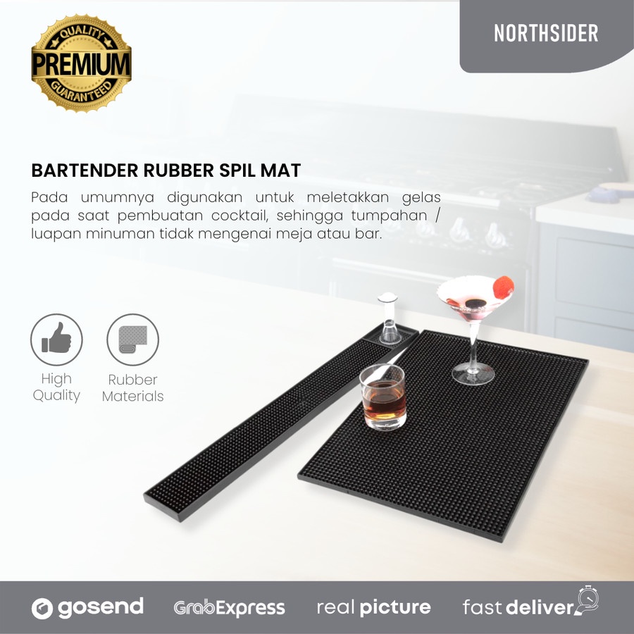 Jual Bar mat bartender rubber bar spil mat | Karet tatakan gelas ...