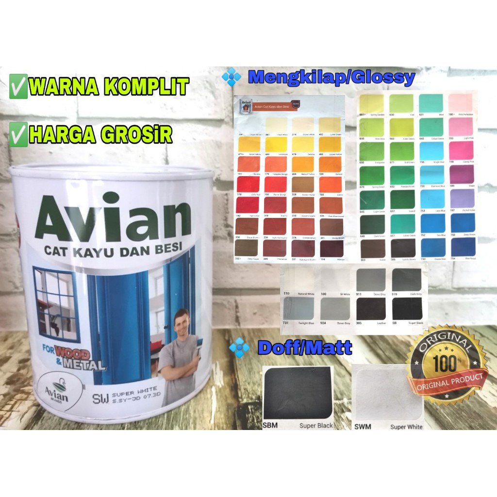 Jual Cat Avian Cat Kayu dan Besi 1Kg | Shopee Indonesia