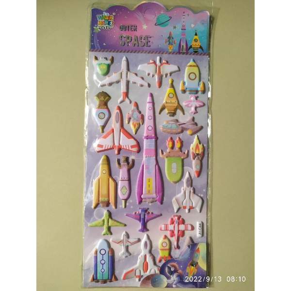 Jual Stiker timbul PLANET ASTRONOT OUTER SPACE / RUANG ANGKASA 10x22cm ...
