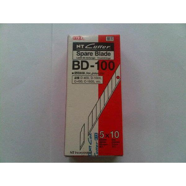 Jual nt cutter BD-100 30degre refil box isi 10 50lembar | Shopee Indonesia