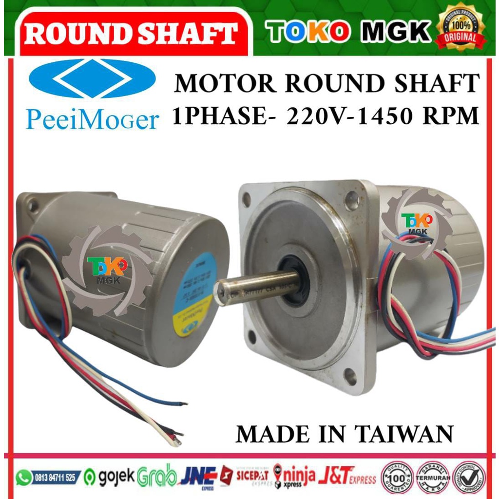 Jual M2IK6A-C 6WATT 1PHASE 220V PEEIMOGER INDUCTION MOTOR ROUND SHAFT | Shopee Indonesia