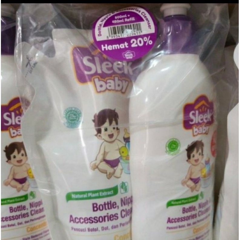 Jual Paket hemat Sleek bottle nipple cleanser 500ml +450ml | Shopee Indonesia