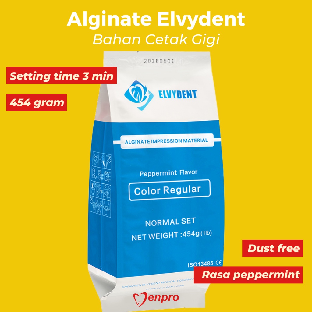 Jual Dental Alginate / Alginat Elvydent Regular Color Normal Set ...