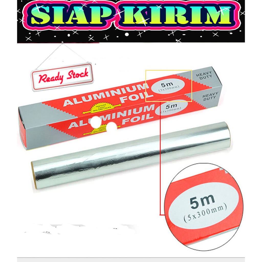 Jual DP006 Aluminum foil kertas timah pembungkus makanan | Shopee Indonesia