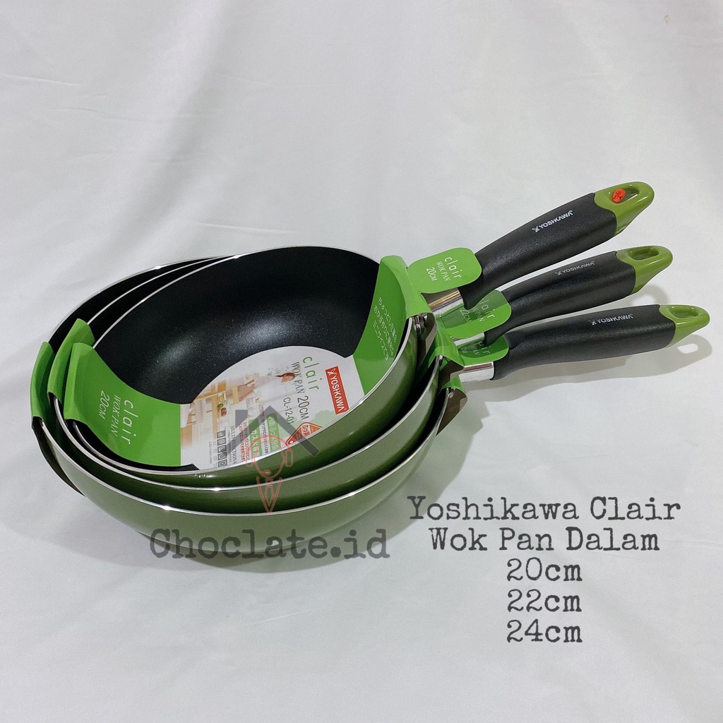 Jual Yoshikawa Clair Wok Pan Panci Wok pan 20cm 22cm 24cm | Shopee ...