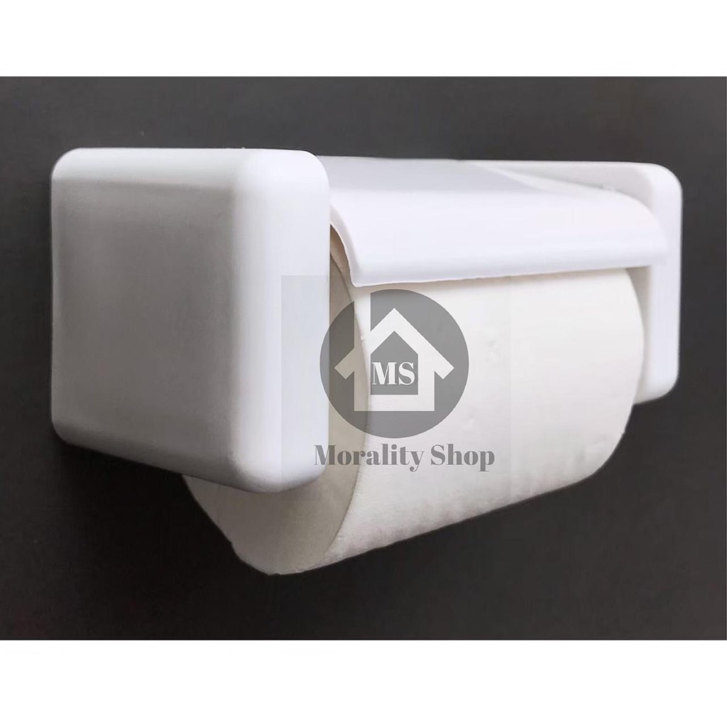 Jual Tempat tisu plastik PVC- Rak tissue Gulung Roll model toto Putih ...
