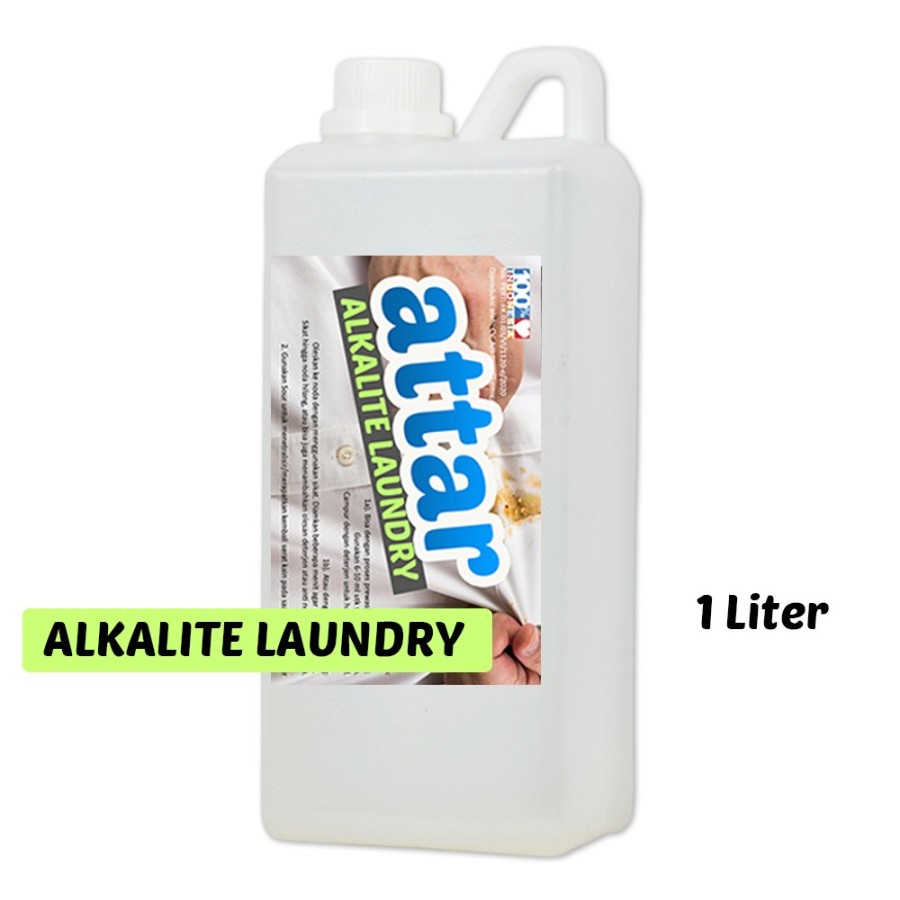 Jual ALKALI / ALKALITE LAUNDRY Attar 1 Liter - Penghilang Noda Minyak, Karat, Darah, dan Tinta ...