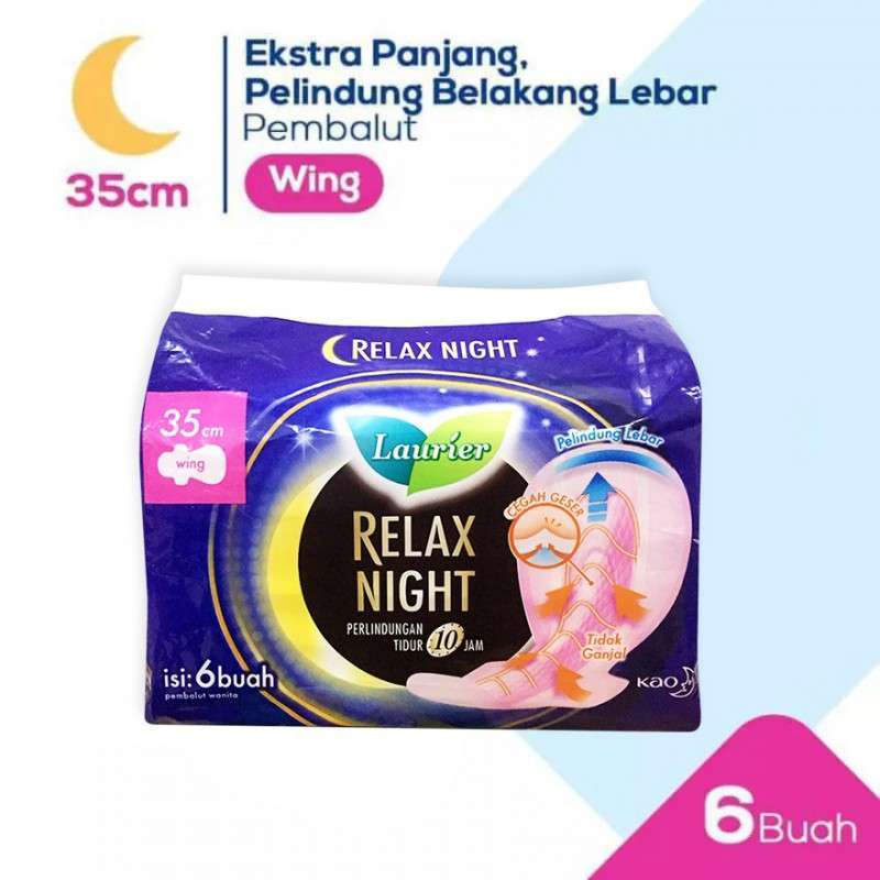 Jual Laurier Relax Night Wing 35 cm isi 6 | Shopee Indonesia