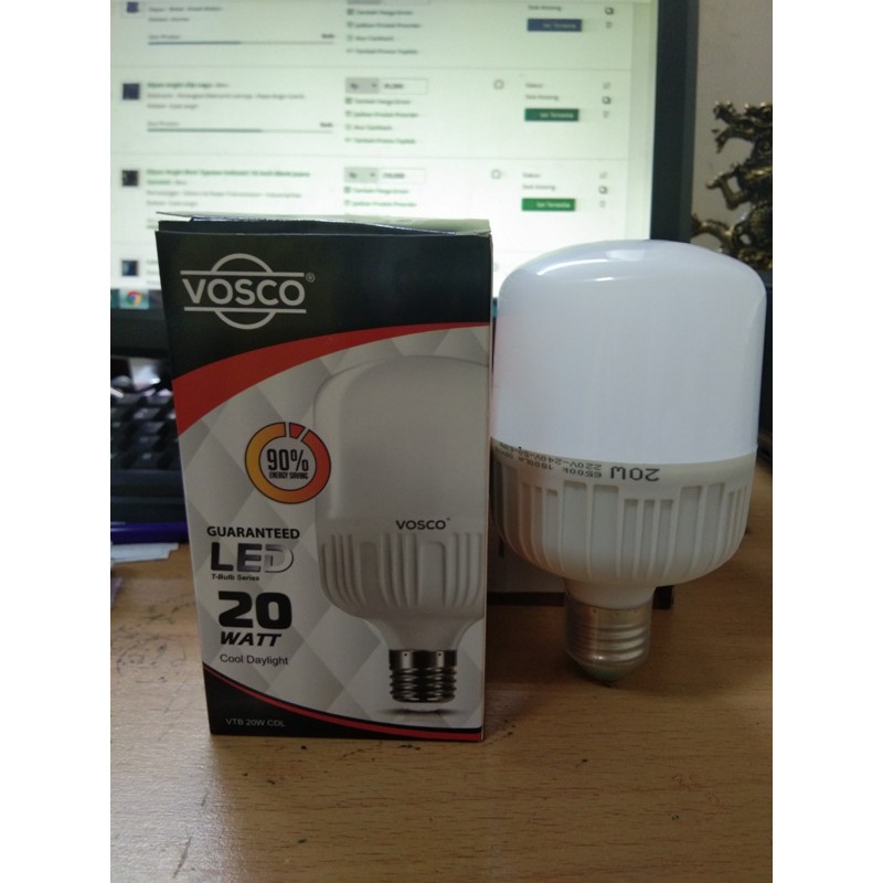 Jual Lampu led jumbo asli 20 watt cahaya putih garansi vosco | Shopee Indonesia