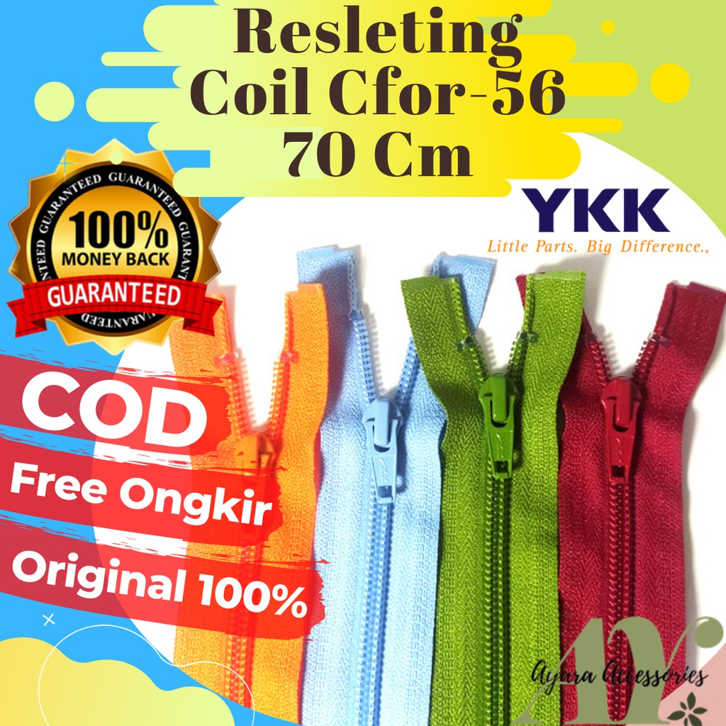 Jual RESLETING SLETING JAKET YKK GIGI PLASTIK COIL PANJANG 70 CM | Shopee Indonesia