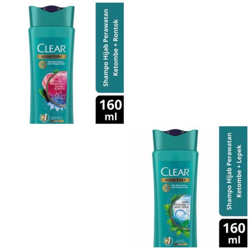 Jual Sampo clear hijab pure anti ketombe 160ml | Shopee Indonesia