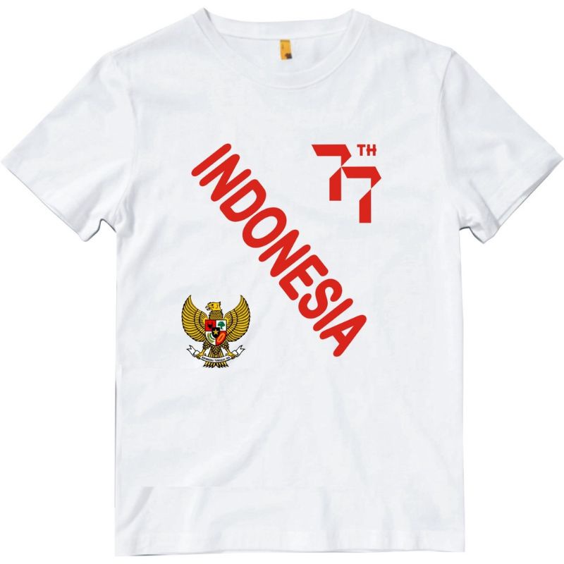 Jual T shirt Kaos design terbaru Indonesia HUT RI ke 77 17 agustusan (ready 5xl) | Shopee Indonesia