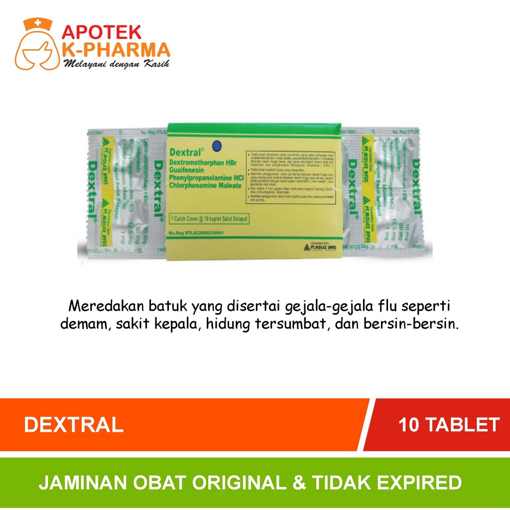 Jual Dextral Strip Isi 10 Tablet Obat Original Molex | Shopee Indonesia
