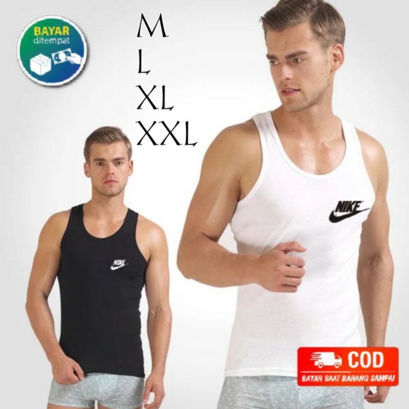 Jual Kaos Singlet Pria Nike Singlet Pria Cotton Combed Kaos Pria ...