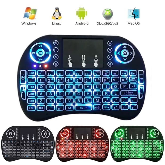 Jual Mini Keyboard Wireless led Backlight Android Touchpad Mouse Tv Box ...