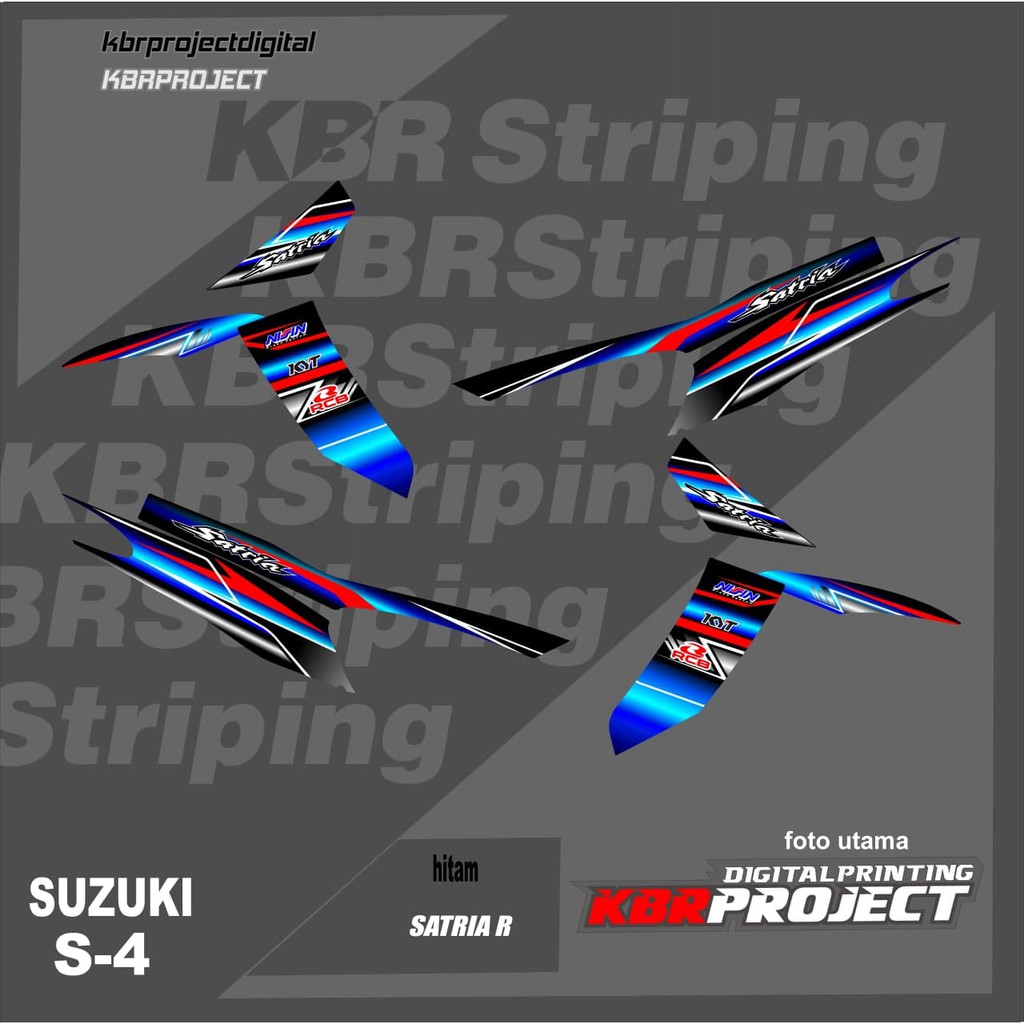 Jual satria r striping satria r motor suzuki motor sticker variasi ...