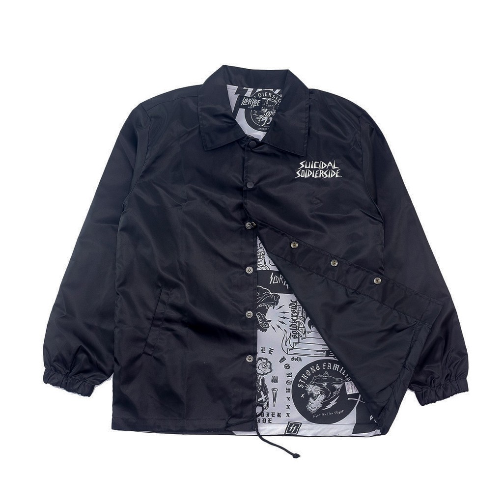 Jual Jacket Windbreaker SOLDIERSIDE / Coach Jacket Hitam "Suicidal SS ...